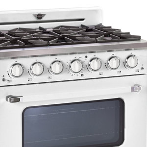 Unique Classic Retro 36" 6-Burner 5.2 cu. ft. Freestanding Gas Range ...