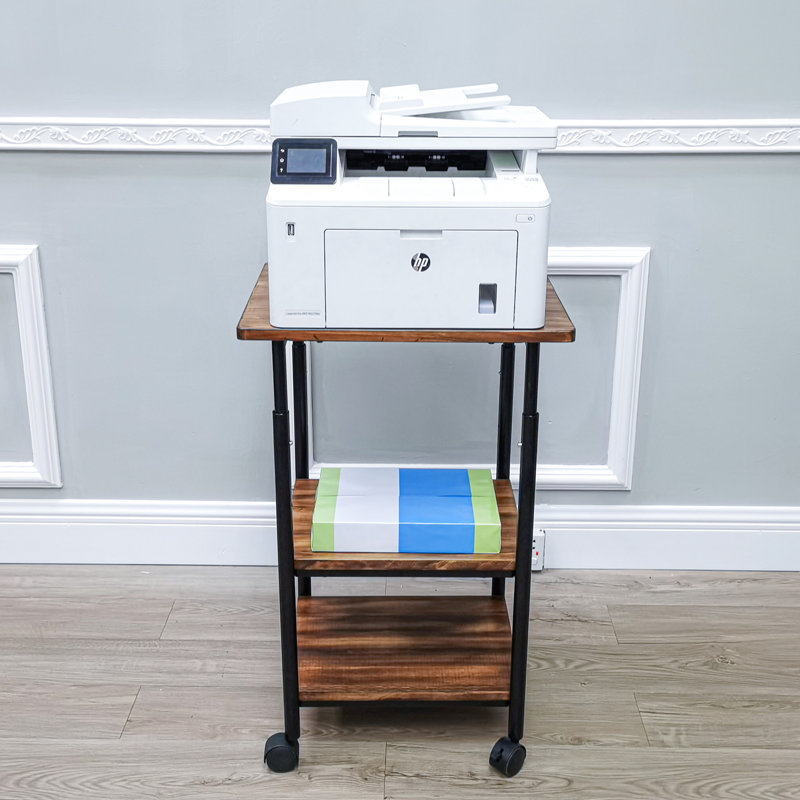 FixtureDisplays Table Top, 3-Tier Printer Table AV Cart, Height ...