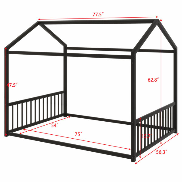 Wrought Studio Metal Secure Floor Sleeper With Vertical Guardrails ...