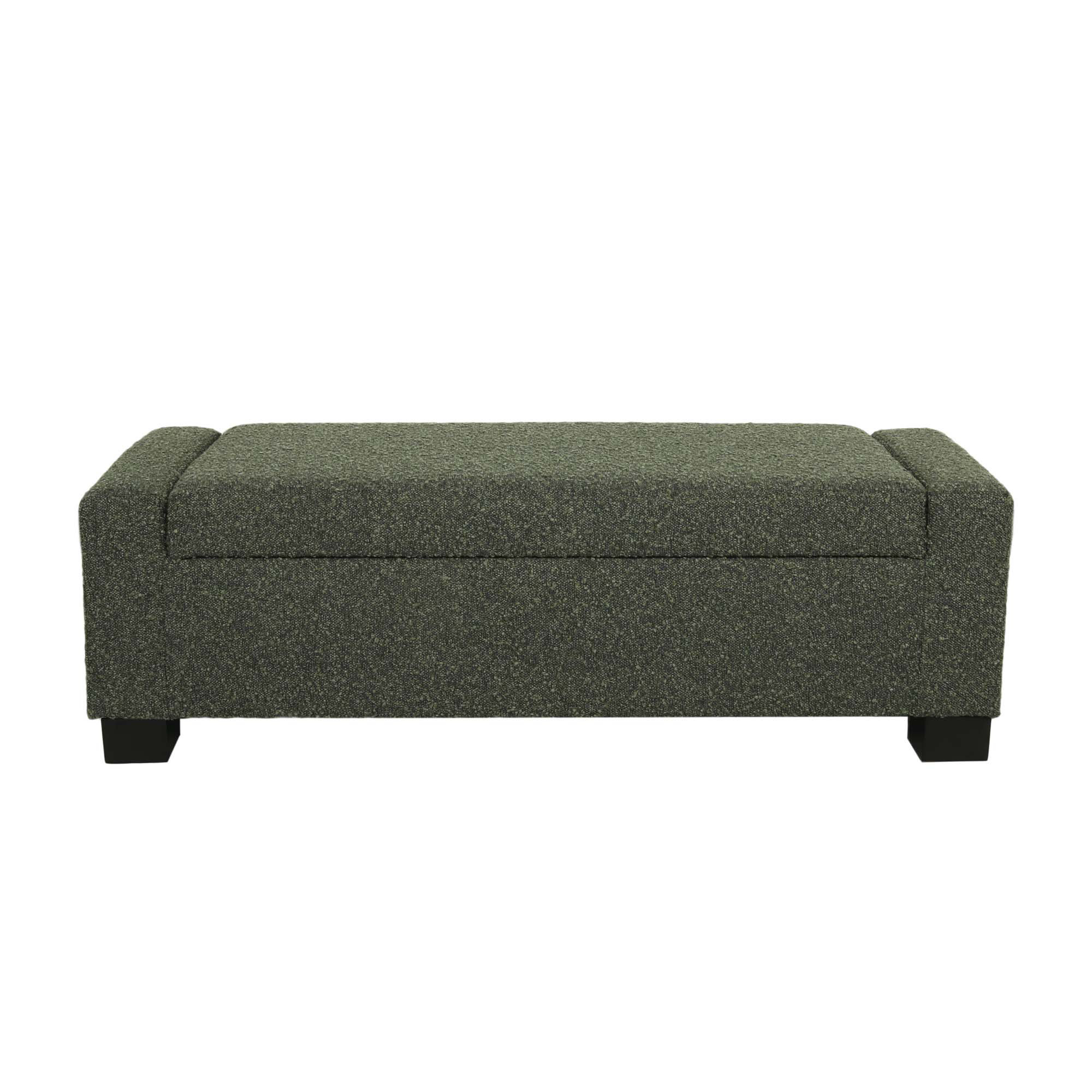 George Oliver Bench in Textured Fabric,Rectangular Design with Hinged ...