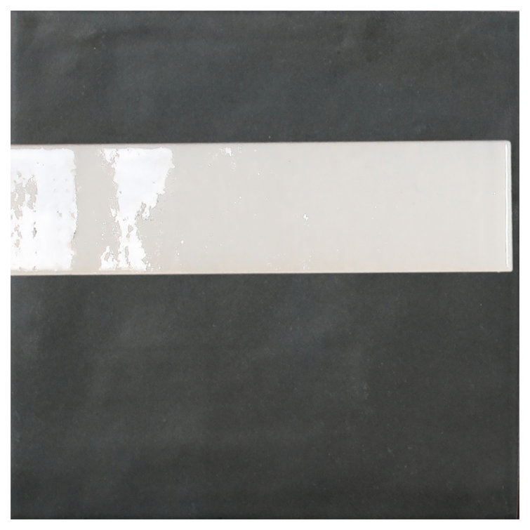 KDC Tile and Marble Subway Tile Line Black 6X6 Porcelain Tile | Wayfair
