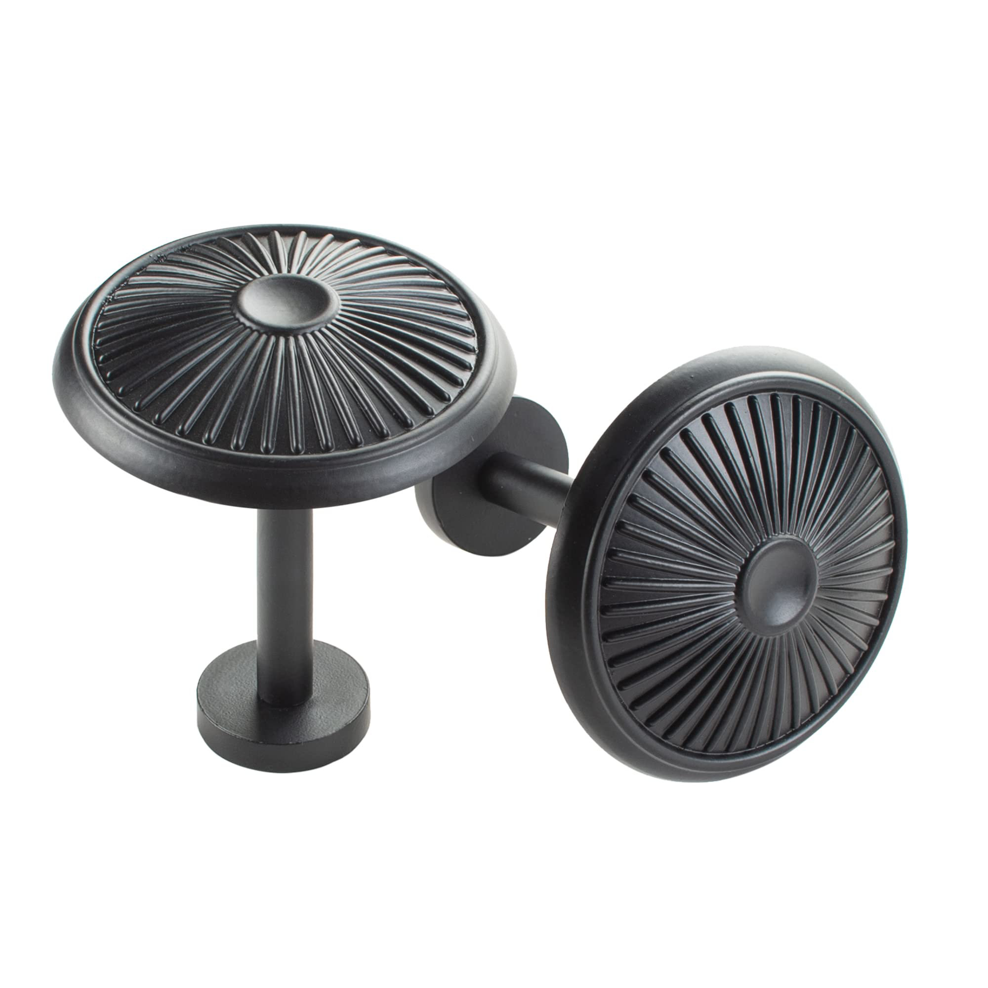 Red Barrel Studio Mandipa Red Barrel Studio® Holdback Tieback (Set Of 2) Disc, Black Matt ...