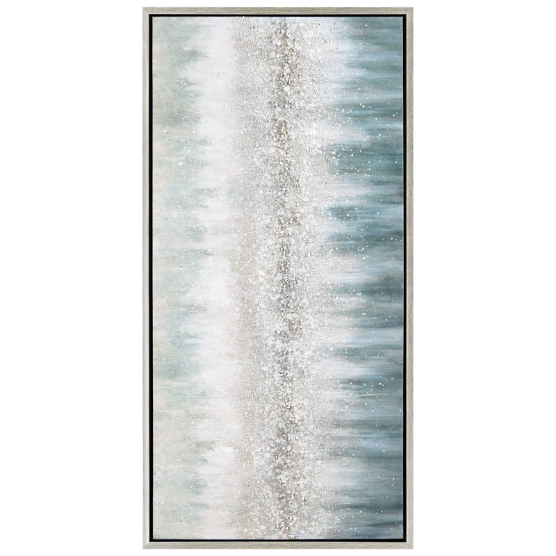 Empire Art Direct Silver Mist Textured Glitter Hand Painted Framed ...