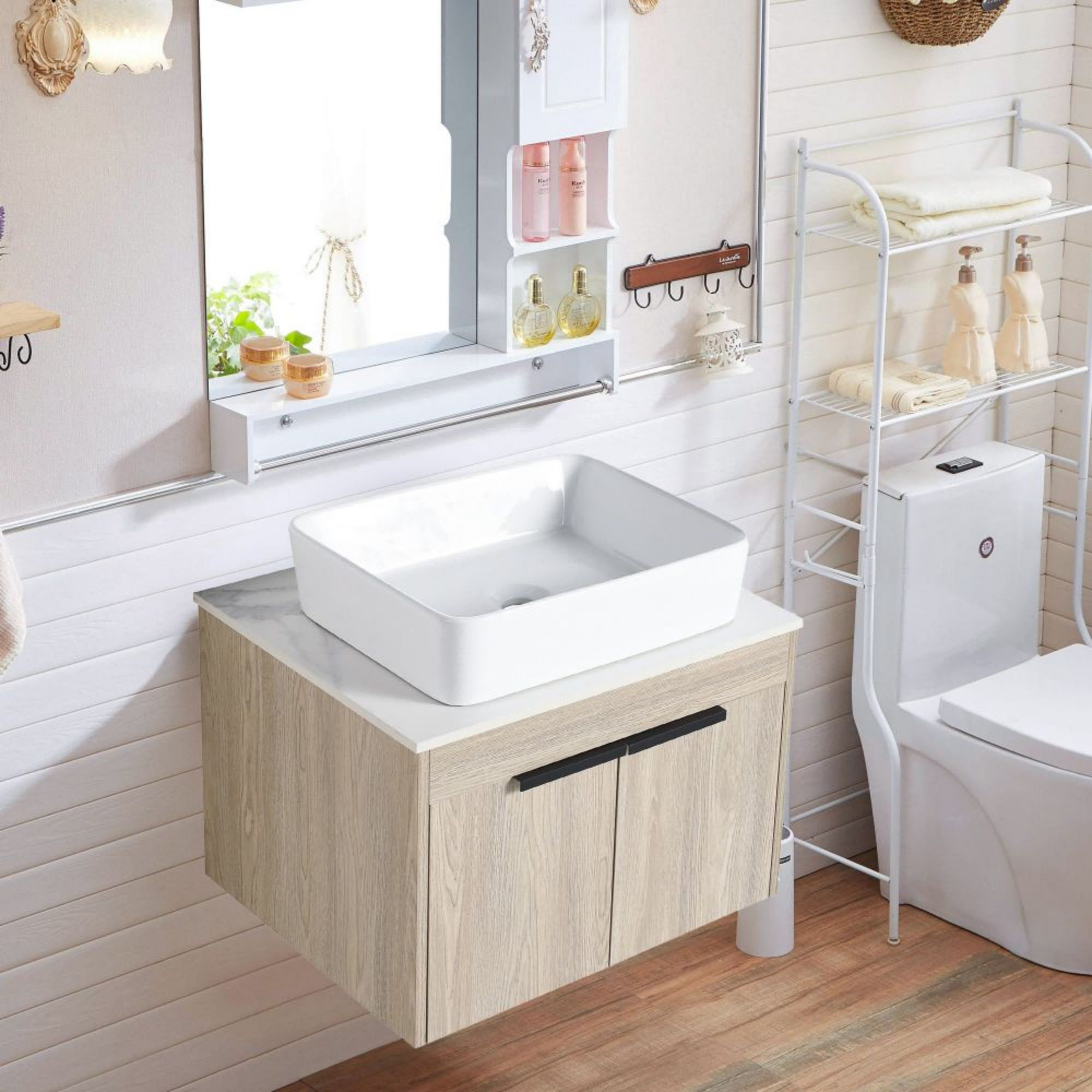 Ebern Designs 24 " Modern Design Float Bathroom Vanity With Ceramic ...