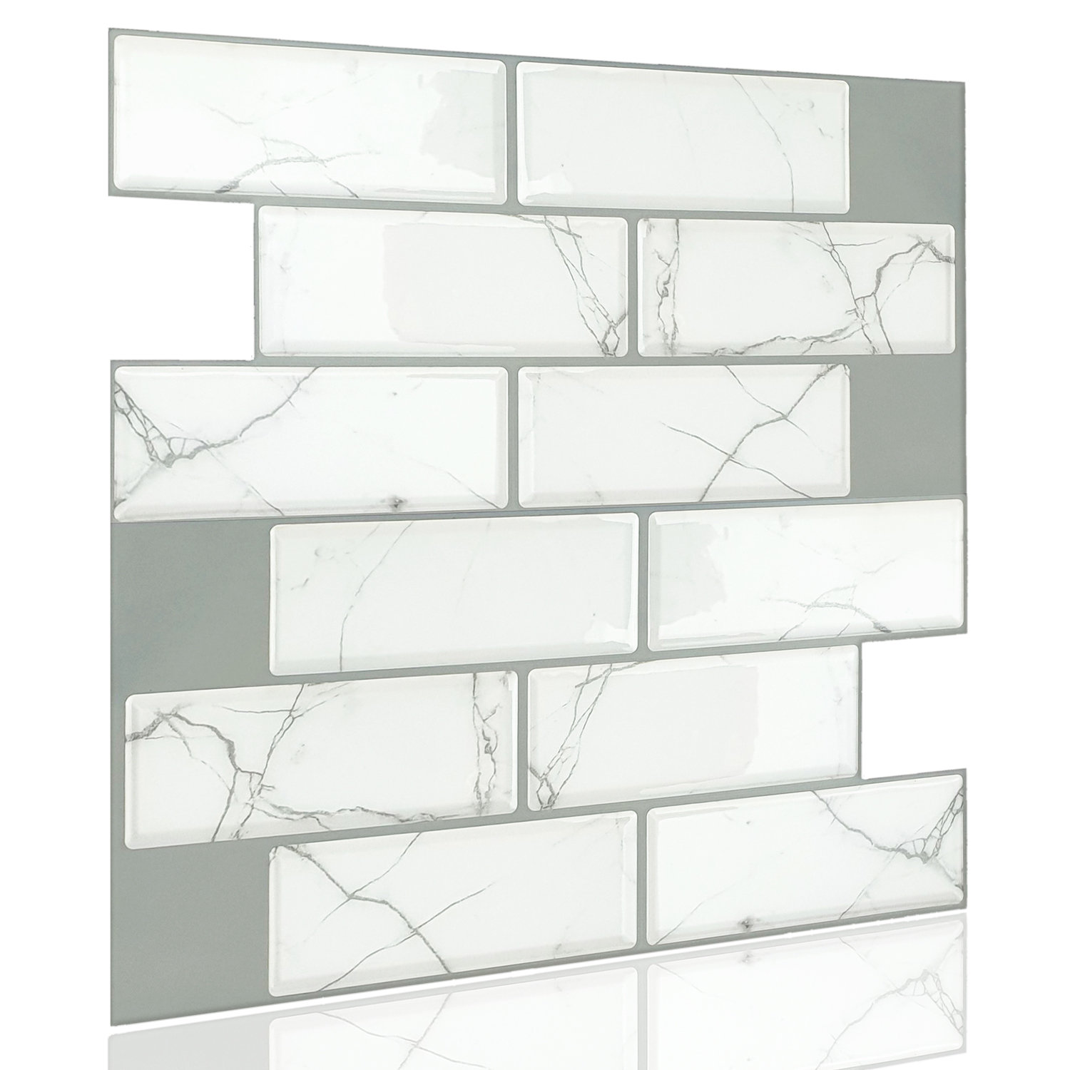 Walplus 6" x 12" Gel Peel & Stick Subway Tile & Reviews | Wayfair