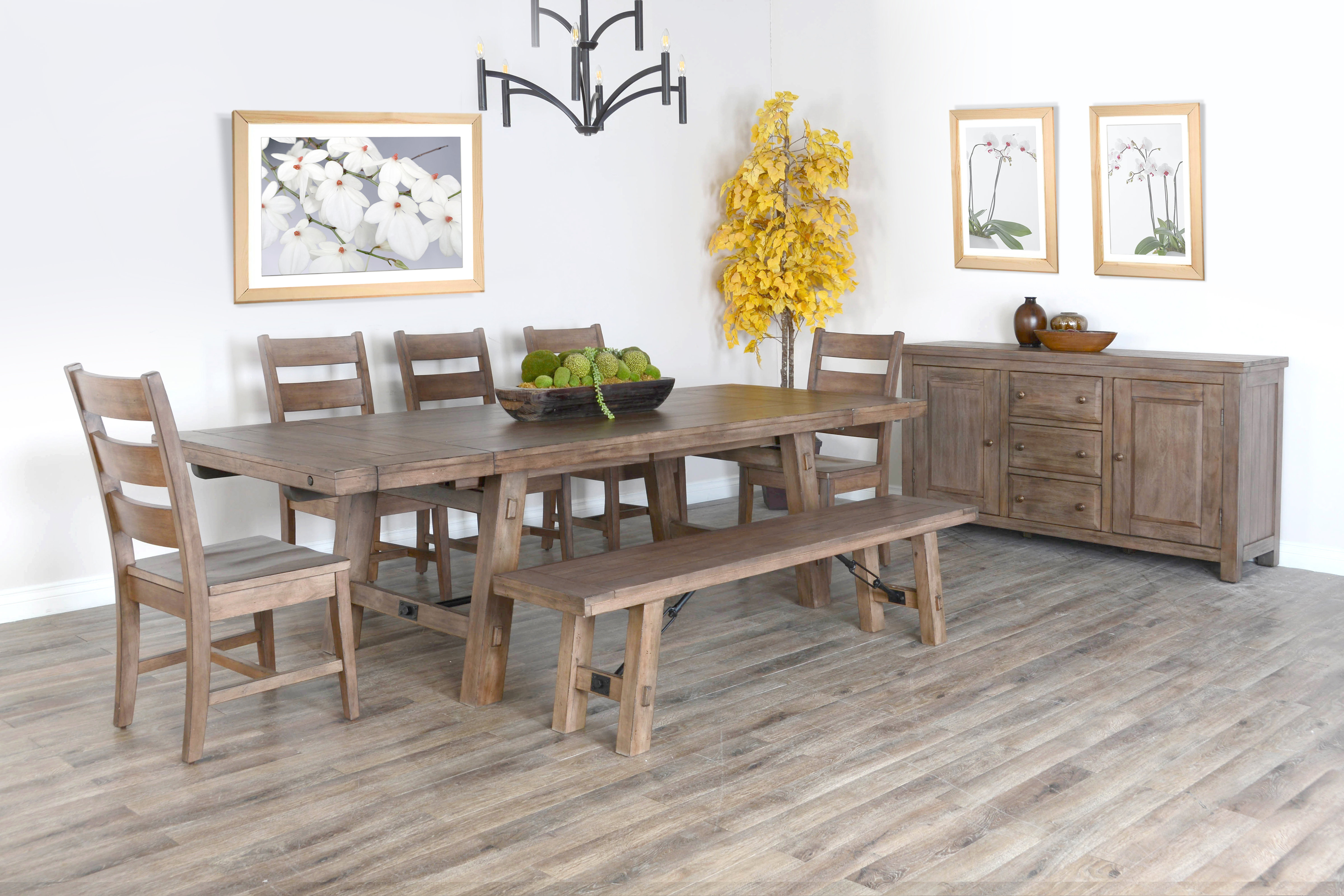 The Twillery Co.® Coweta Solid Wood Ladder Back Side Chair Dining Chair ...