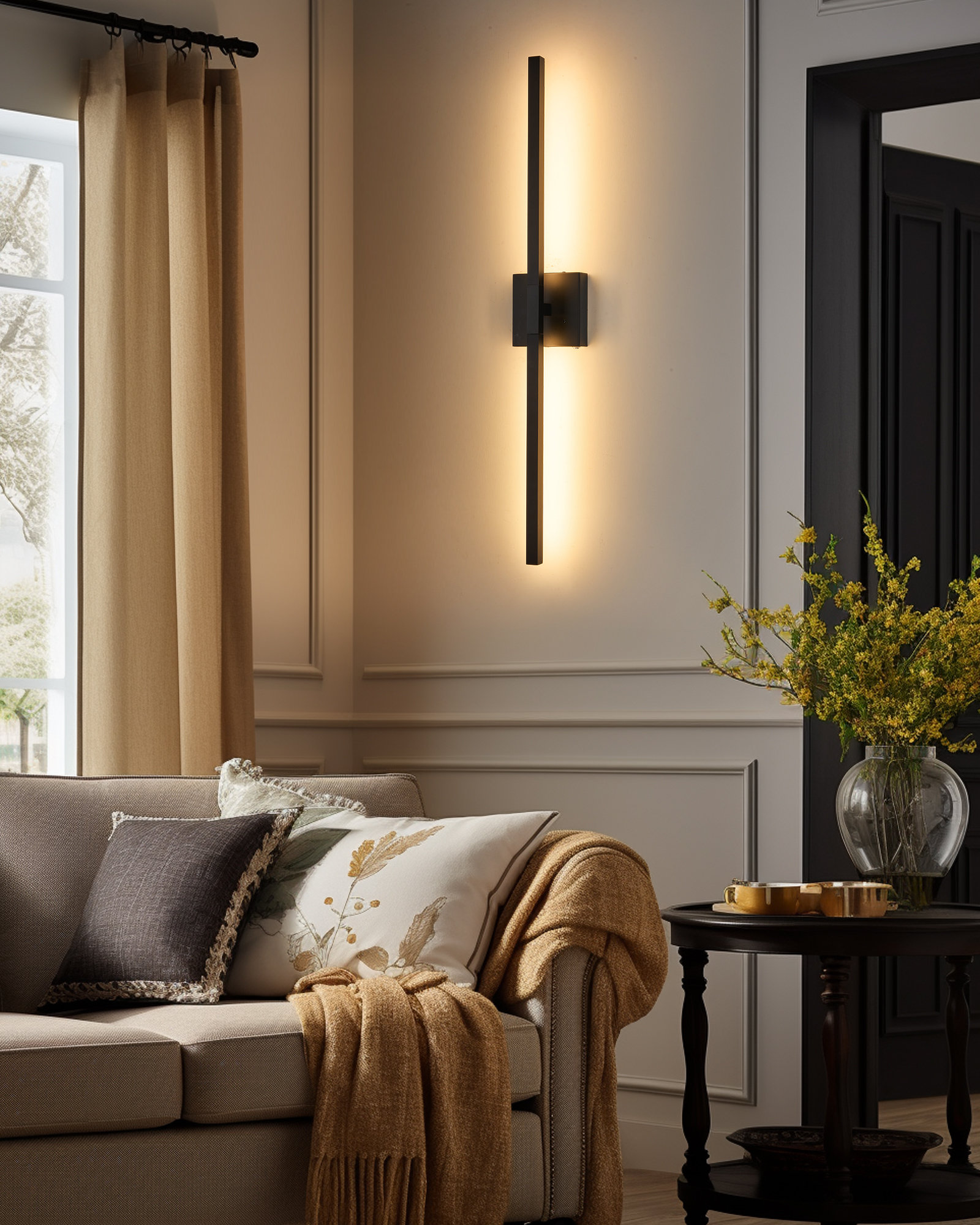 Wrought Studio™ Dimmable Cordless LED Wall Sconce with Remote ...
