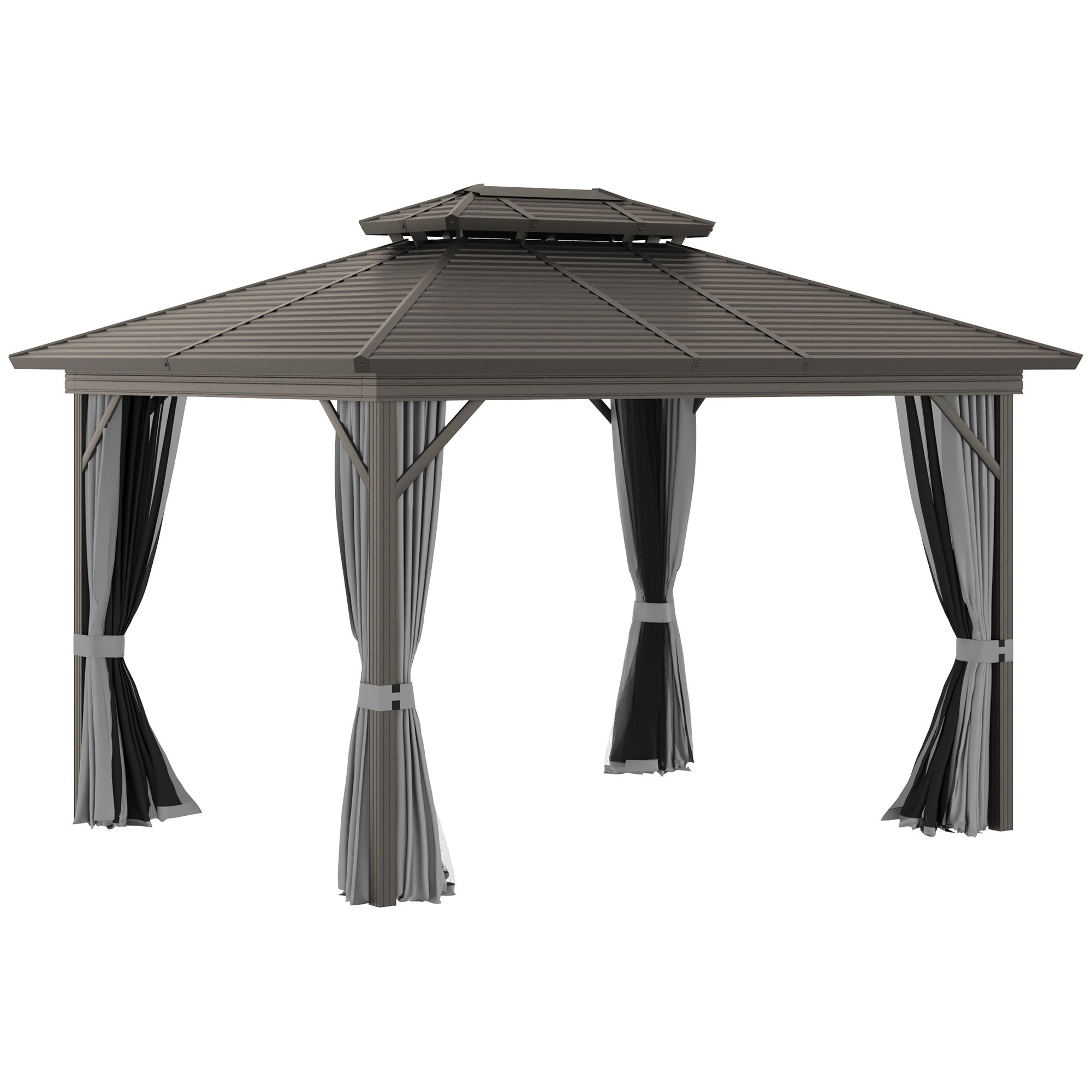 Outsunny Hardtop 10 Ft. W x 10 Ft. D Aluminium Canopy | Wayfair