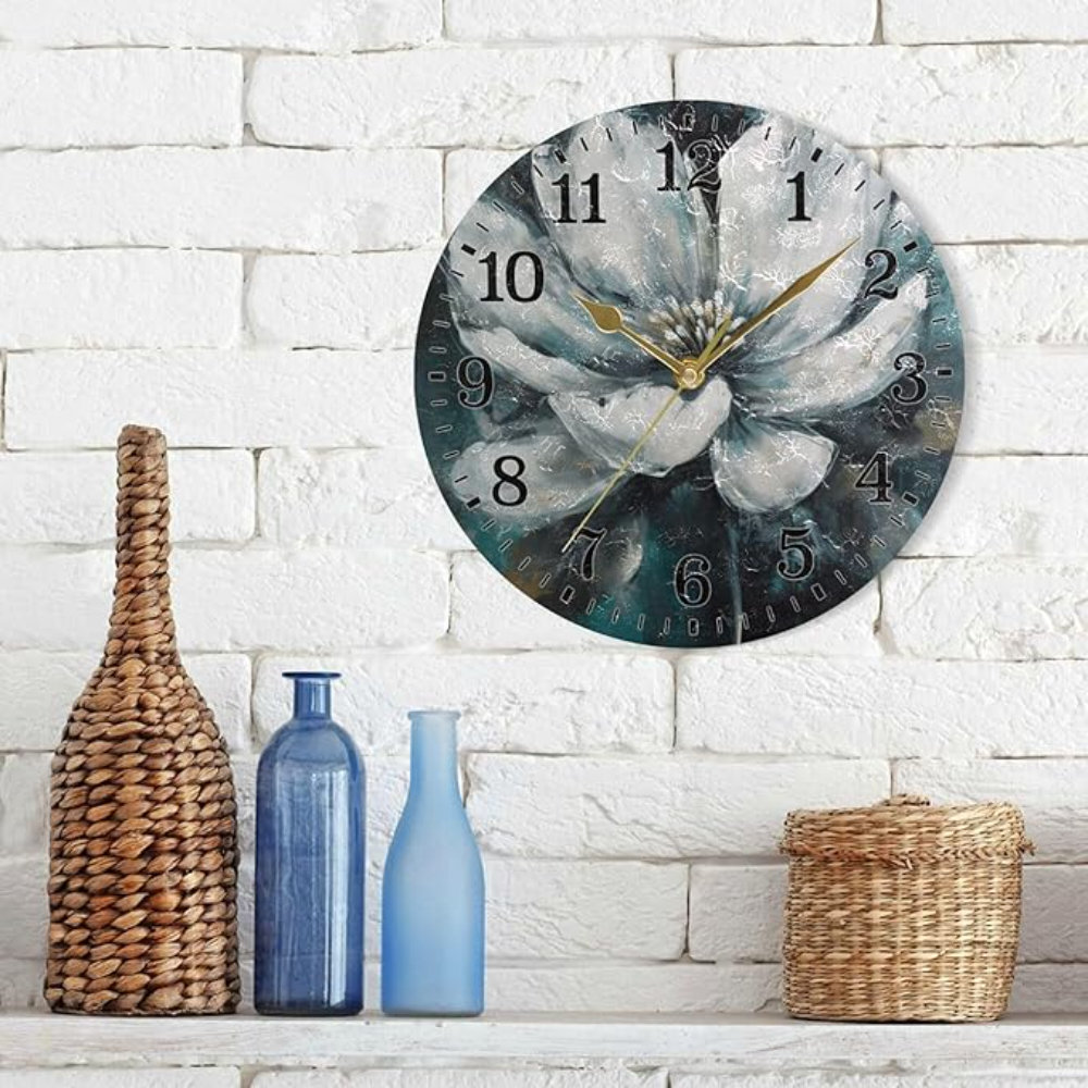 Ophelia & Co. JUNZAN Retro White Oil Painting Flower Bathroom Wall ...