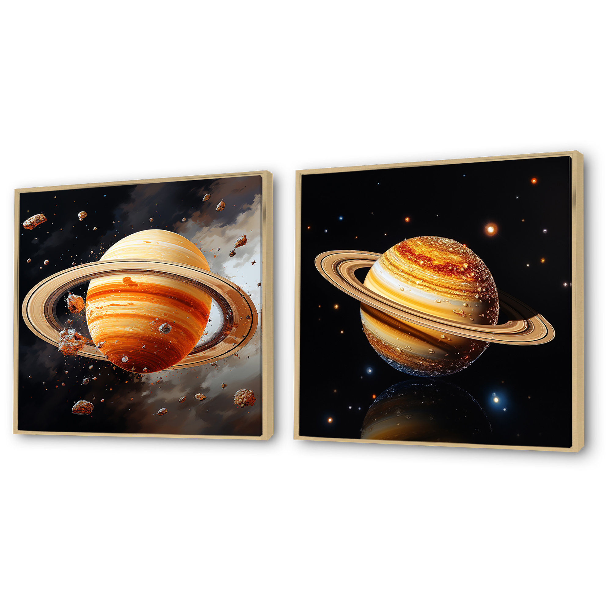 Winston Porter Planet Saturn Cosmic Universe I - Planets Wall Decor Set ...