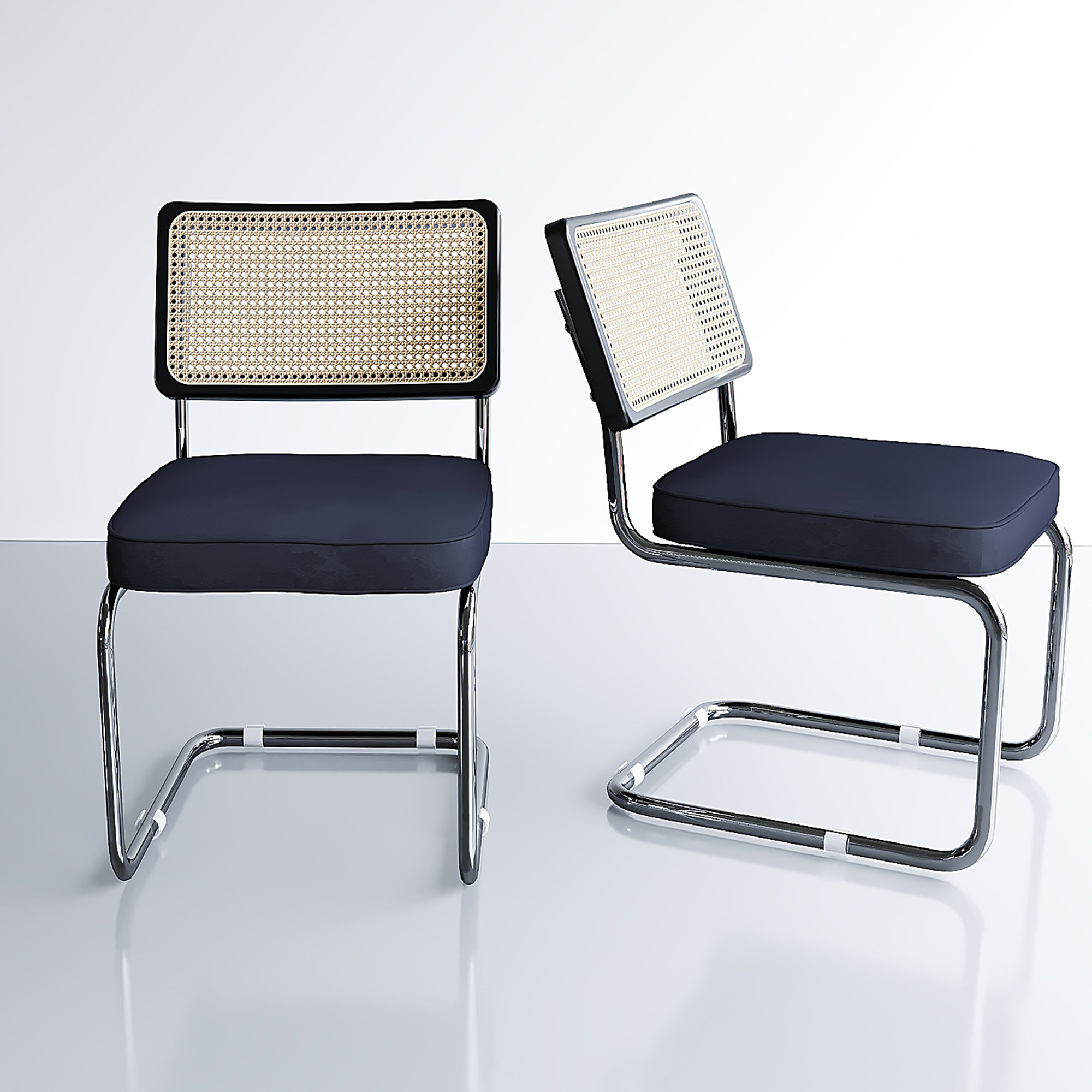 Bayou Breeze Biafra Stainless steel rattan back dining chair ...