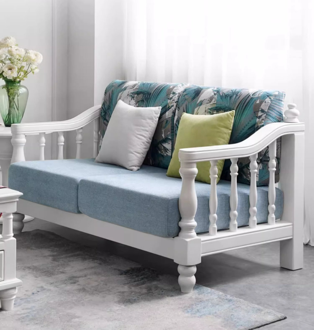 Danbenla design Simple White Solid Wood Sofa | Wayfair