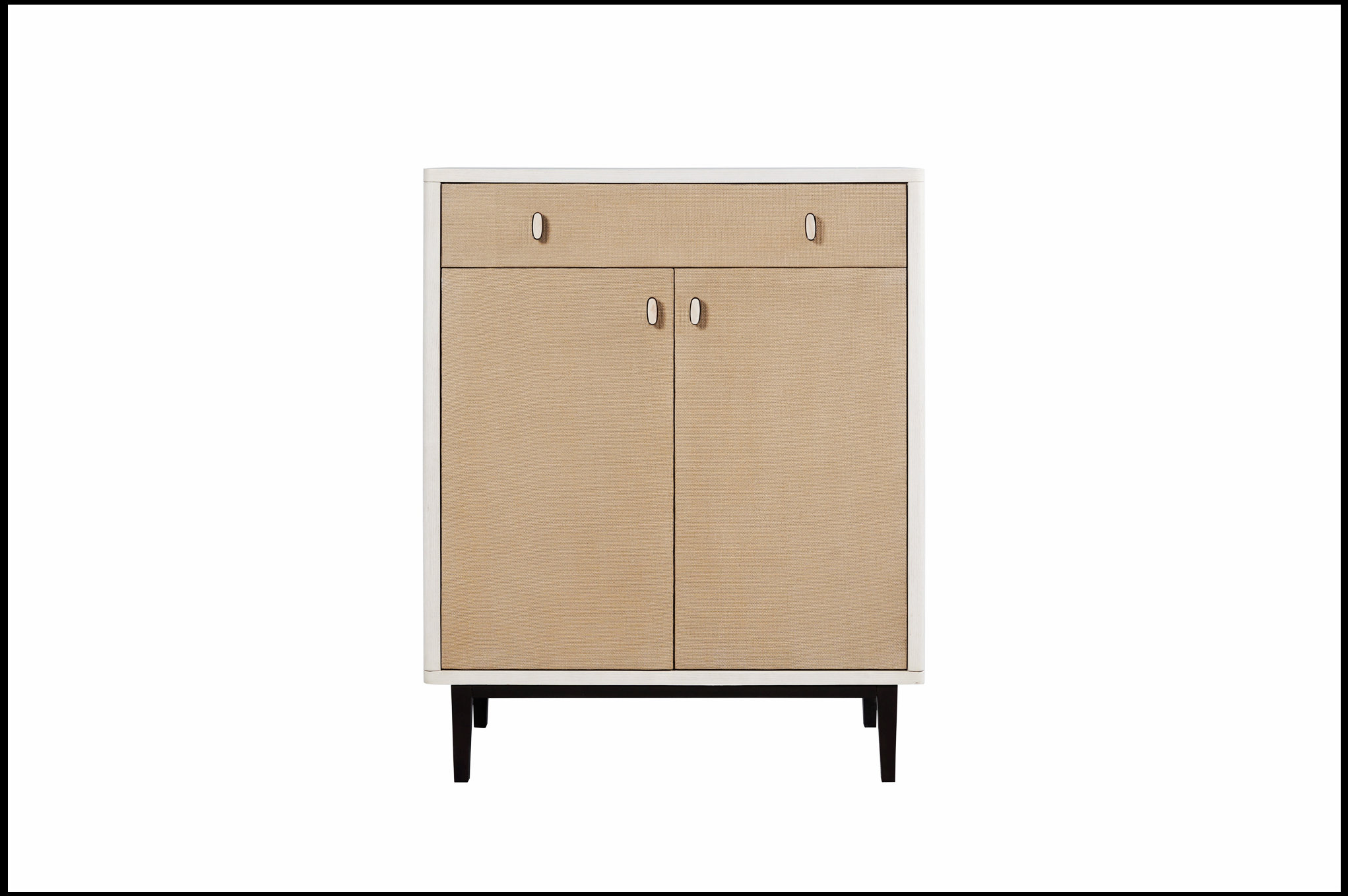 Hokku Designs Elegant Vanilla Finish Bar Cabinet with Generous Storage ...