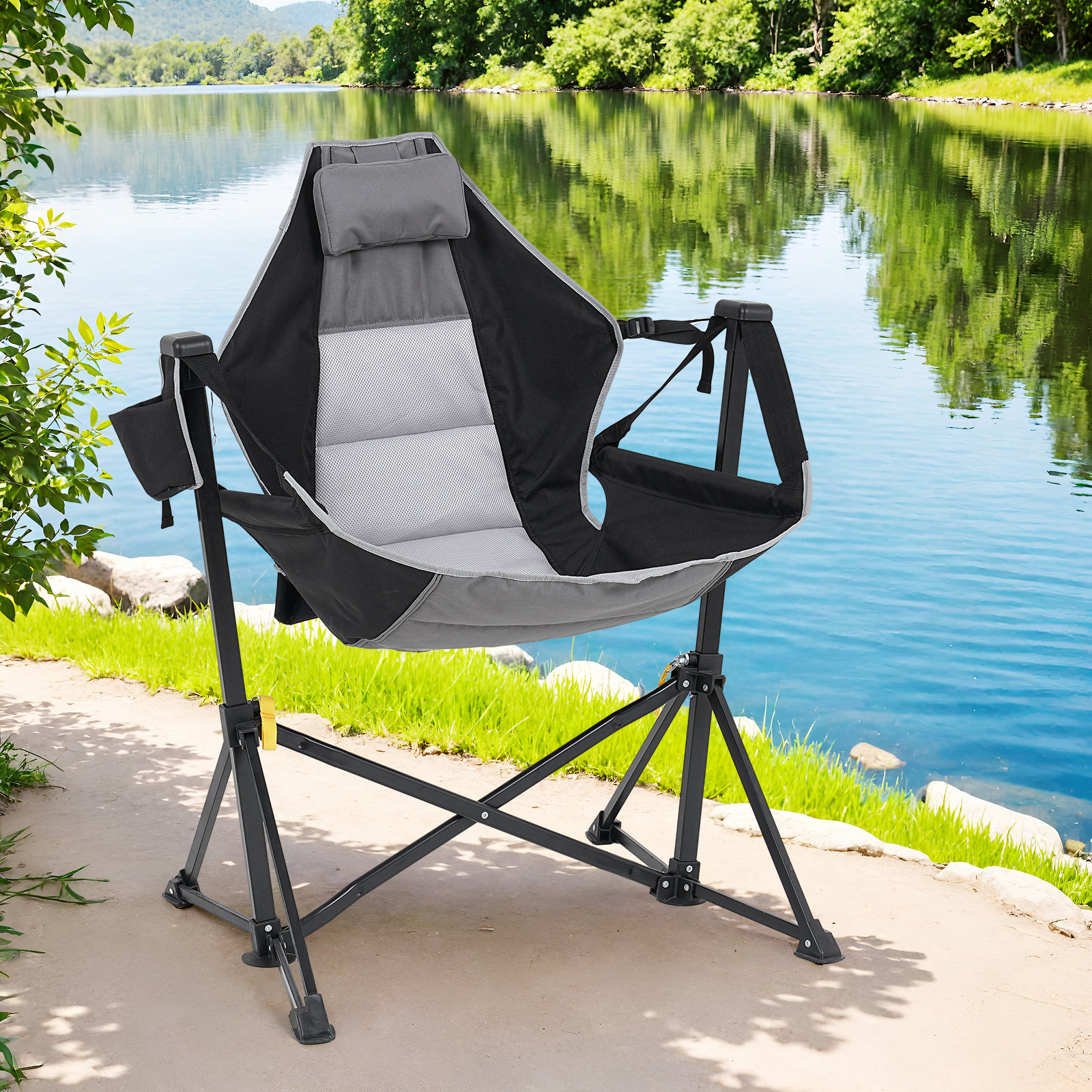 Latitude Run® Noraleescome Hammock Folding Camping Rocker Chair with ...