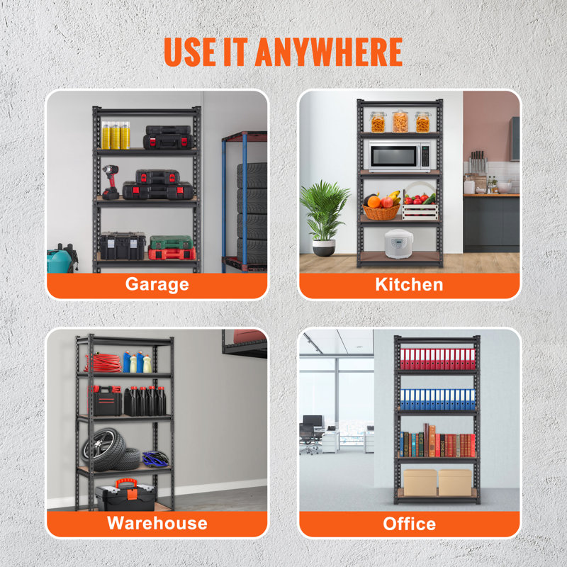 Rebrilliant Mariapaula Steel Height -Adjustable Shelving Unit & Reviews ...