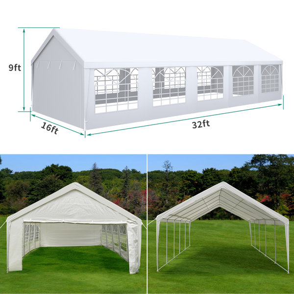 YITAHOME Outdoor White Party Tent with Windows & Reviews | Wayfair