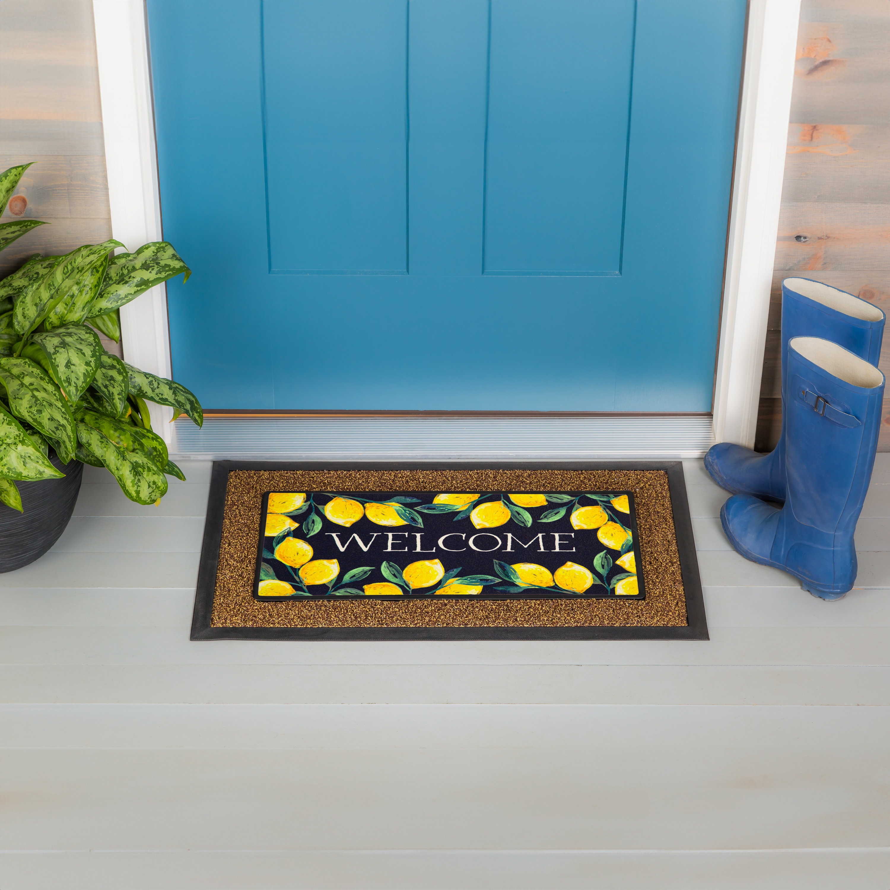 August Grove® Coastal Citrus Lemons Sassafras Switch Mat | Wayfair
