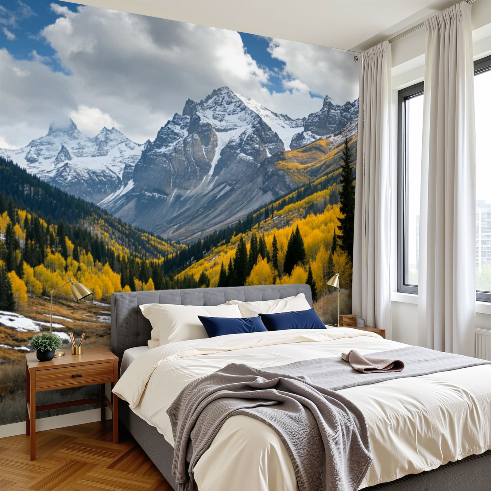 Red Barrel Studio® 3D Wallpaper Scenic Mountains Divide North Landscape ...