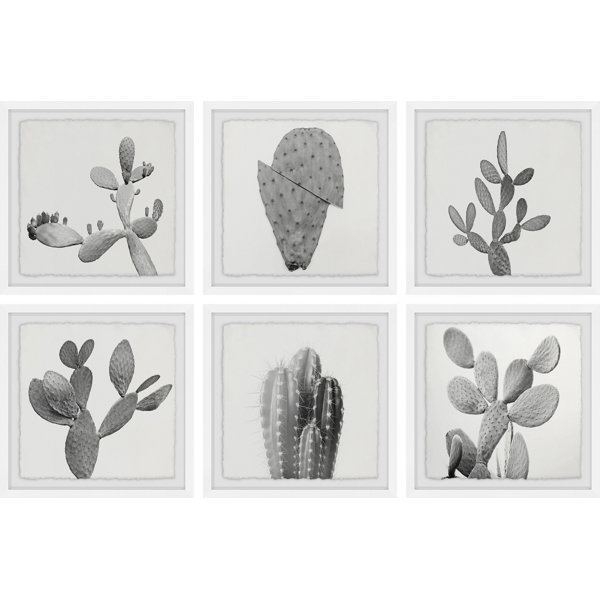 Foundry Select Makeya " Cactus Variety II Hexaptych " by Marmont Hill 6 ...