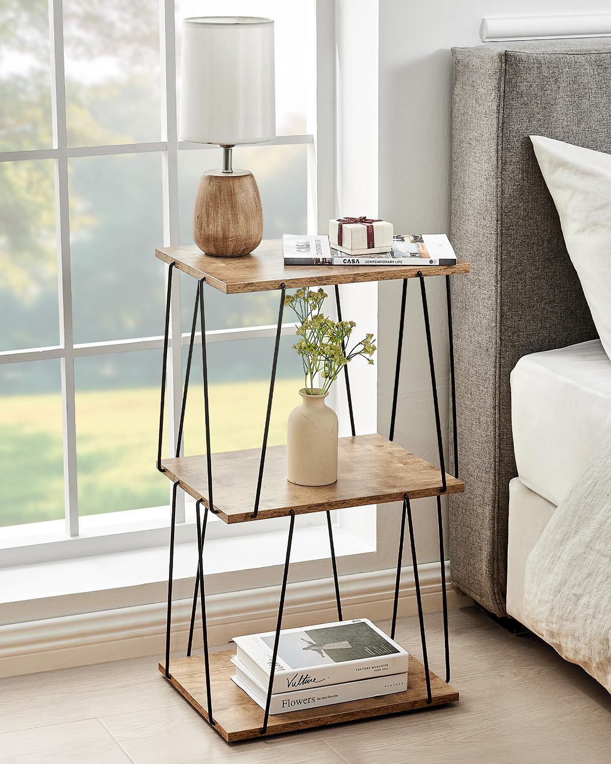 17 Stories Tall Side Table, Small End Table, 29 Inch High Entryway ...