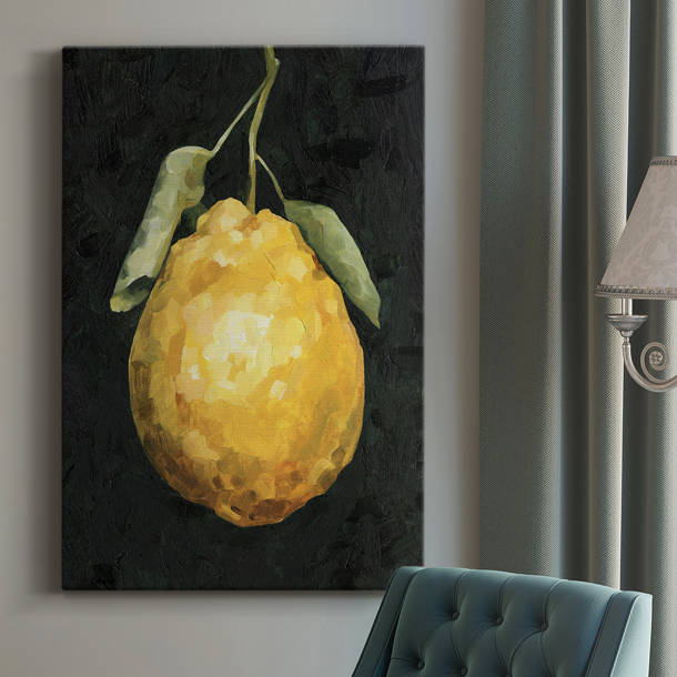 Gracie Oaks " Dark Lemon II " Painting Print & Reviews | Wayfair