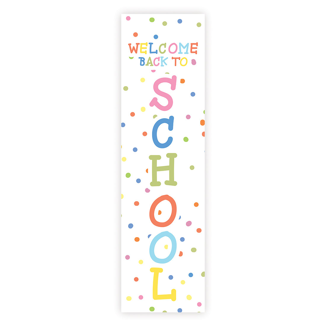 Koyal Wholesale 13X48 Welcome Back To School Banner Polka Dots Vertical ...