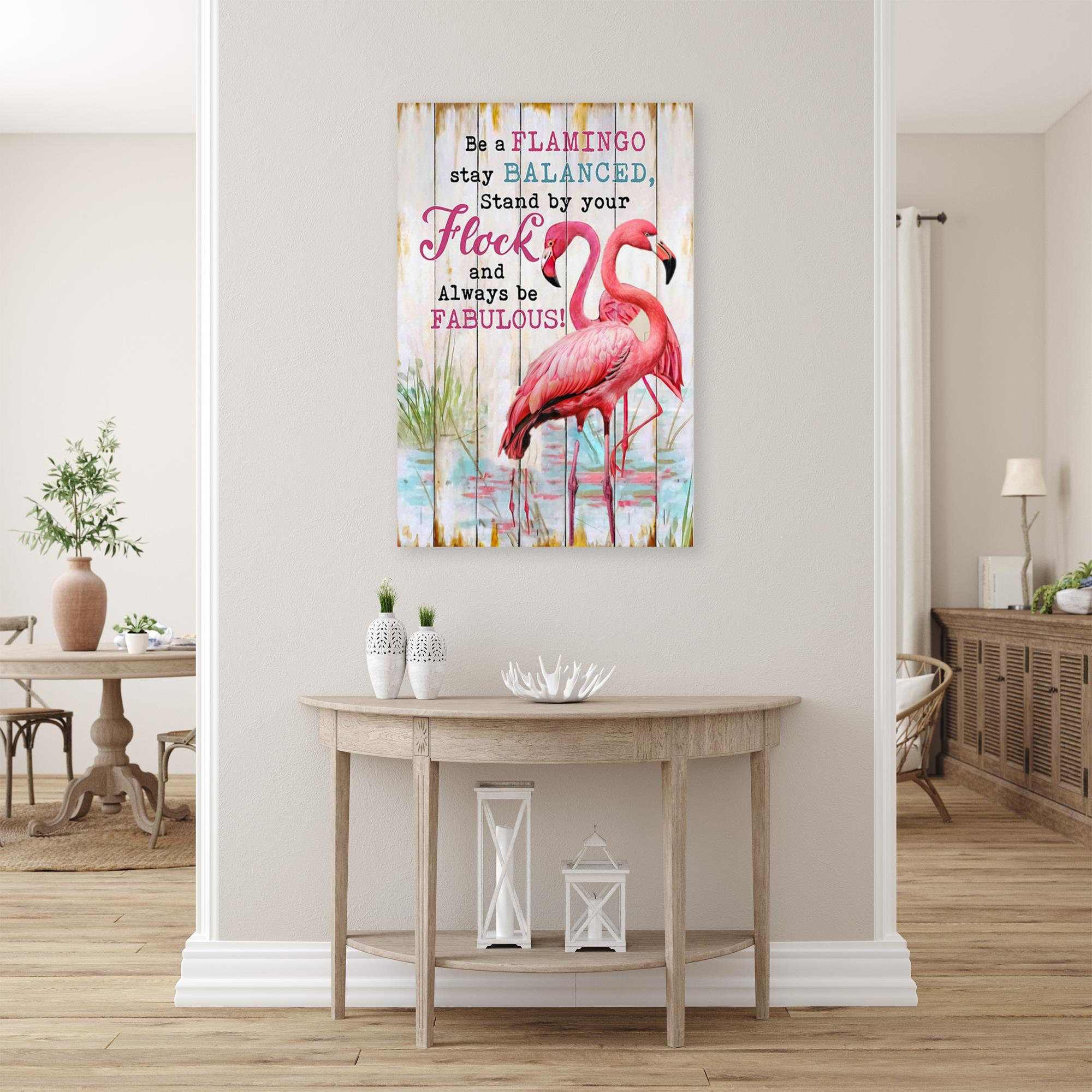 Trinx Bernuth Be A Flamingo - 1 Piece Rectangle Graphic Art Print On ...
