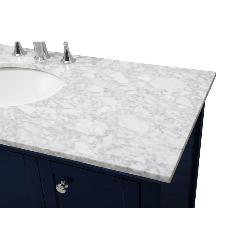 Red Barrel Studio® 48'' Single Bathroom Vanity with Marble Top ...