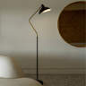 Brightech Swoop 69 in. Modern Adjustable LED Floor Lamp with Metal Bowl ...