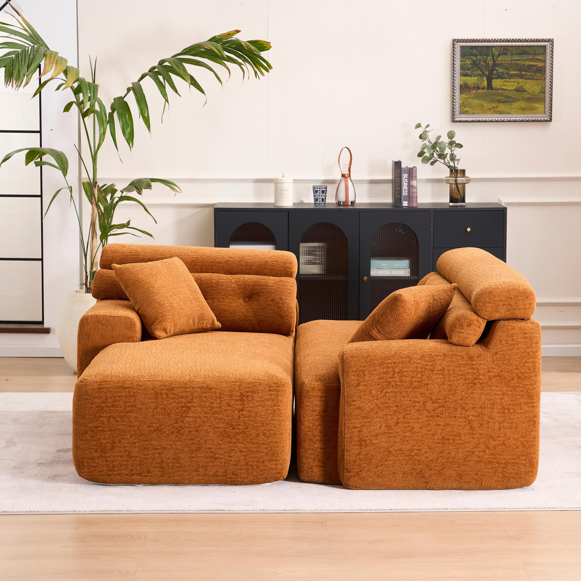 Orren Ellis LY-029B COMPRESSION SOFA: Combining chaise longue, Wood ...