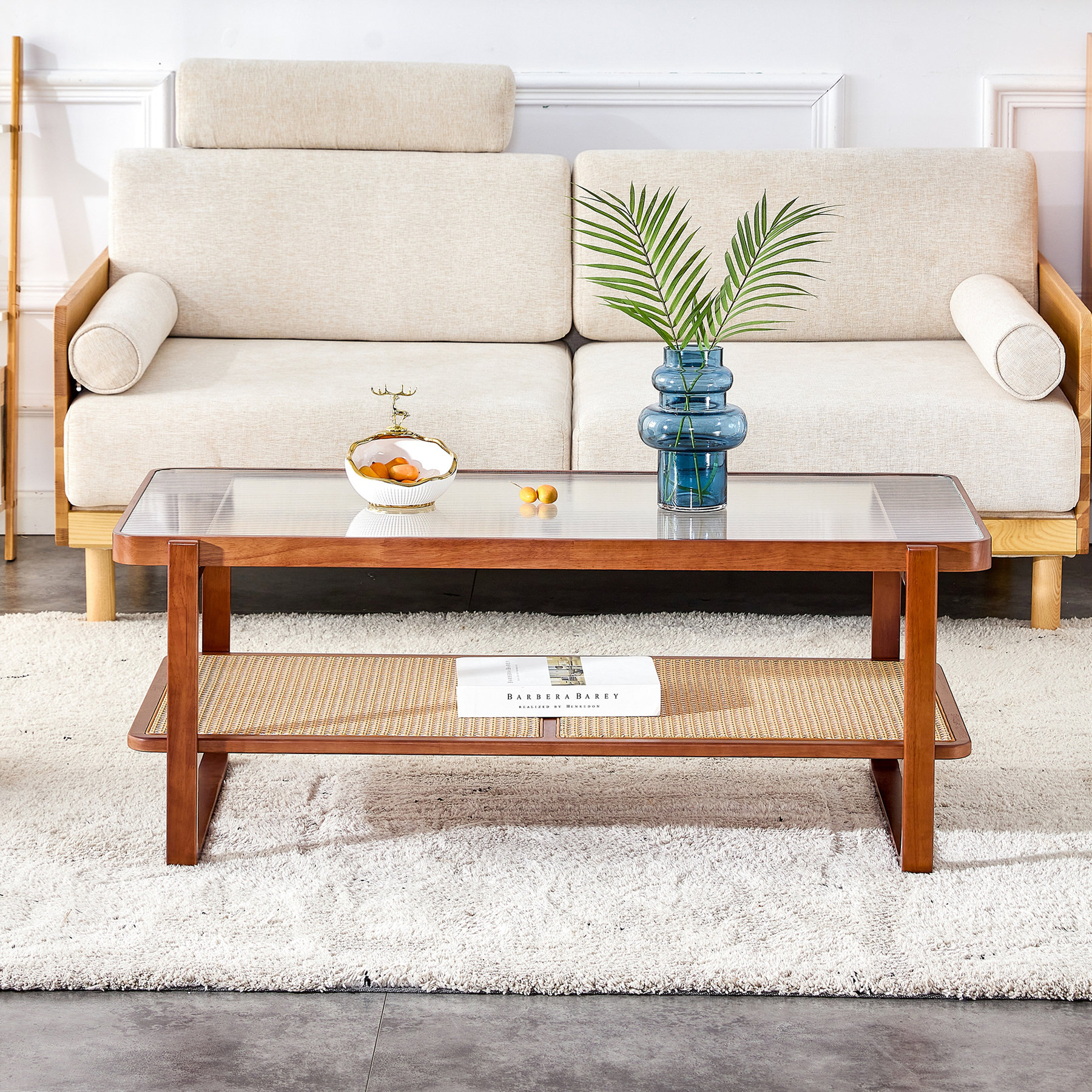 Bay Isle Home™ Modern simple rectangle double-layer Coffee Table | Wayfair