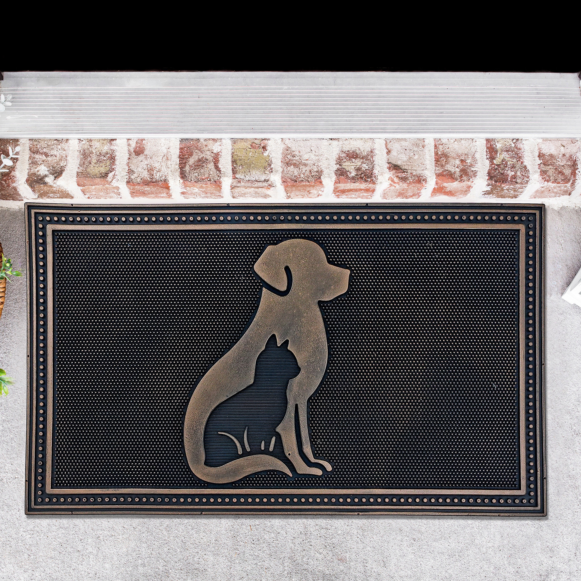 iH casadécor Rubber Mat Dog & Cat 18 X 30 | Wayfair
