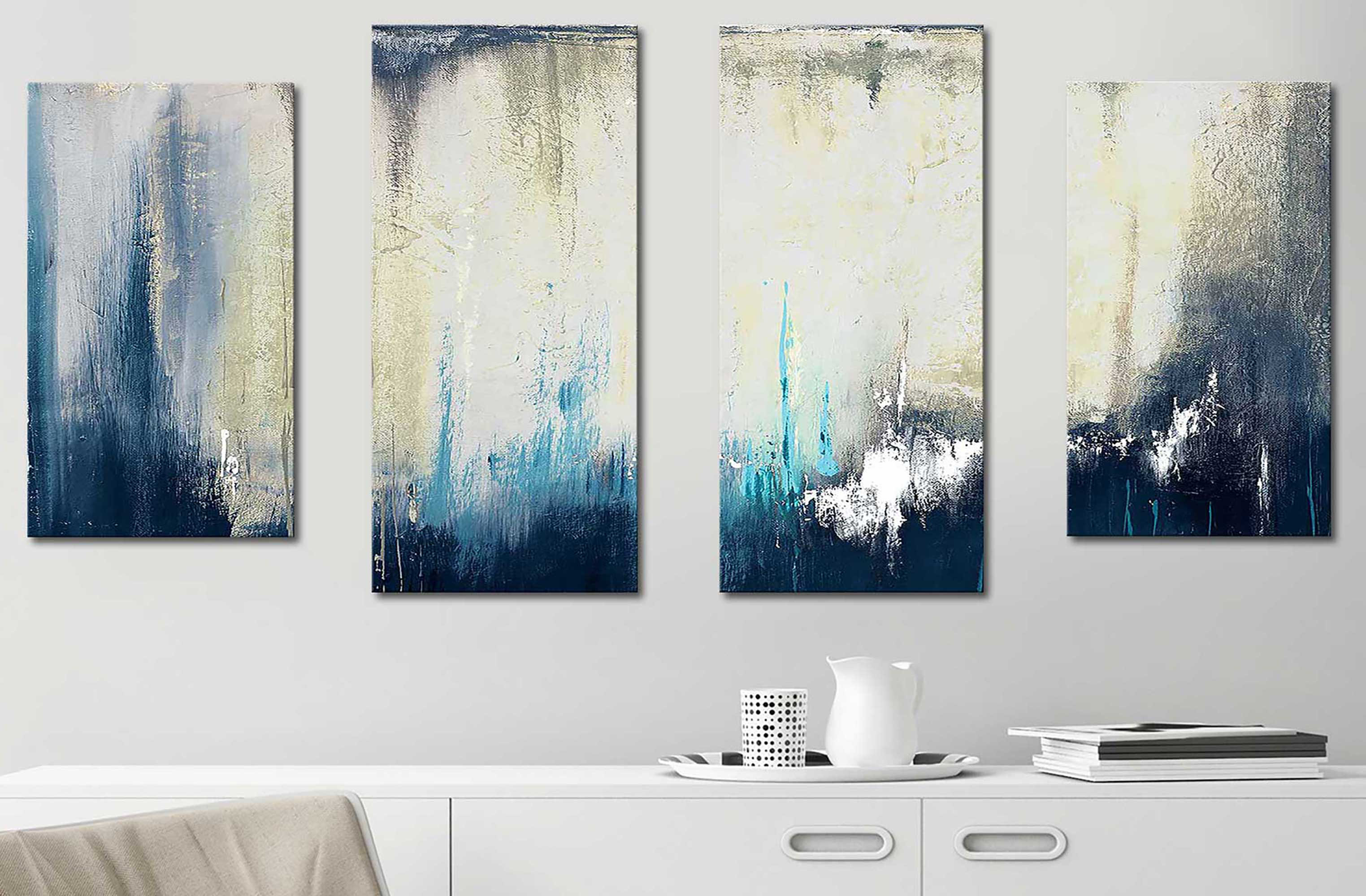 Latitude Run® "Navy Blue Illusion II" By Patricia Pinto Print On Canvas ...