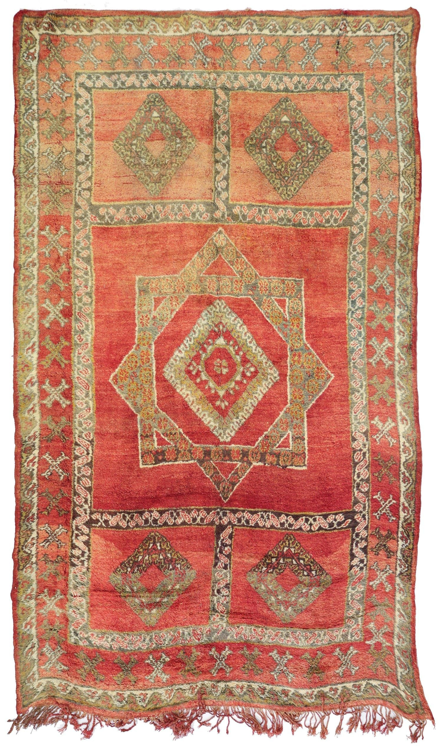 Landry & Arcari Rugs and Carpeting Vintage Moroccan Berber Wool On Wool ...