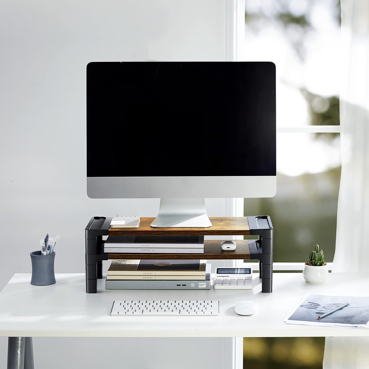 17 Stories Monitor Stand Computer Riser, Monitor Stand For Desk With ...