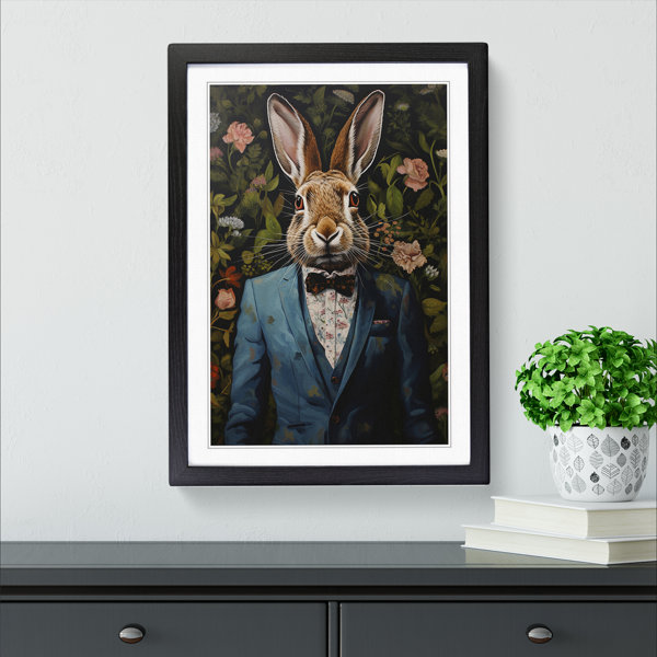 Happy Larry Hare in a Suit Painting No.4 | Wayfair.co.uk