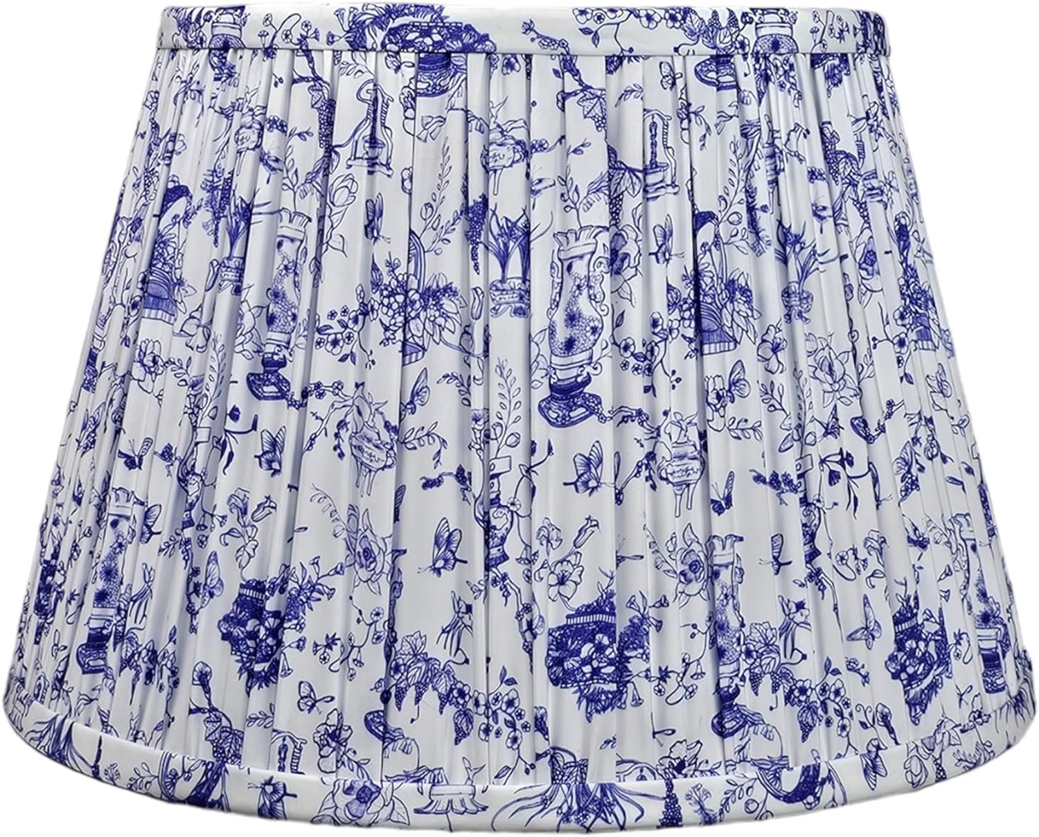 Royal Designs Pleated Pattern Fabric Lampshade, Flora Collection ...