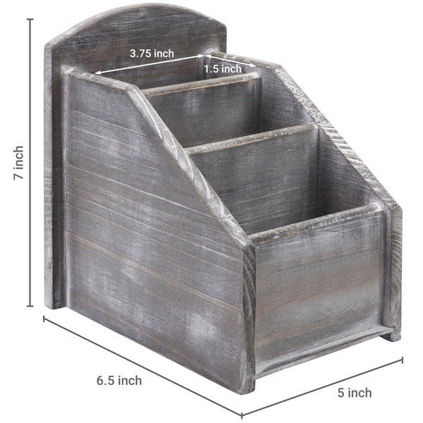 MyGift Wood 3 Slot Remote Control Storage Caddy & Reviews | Wayfair