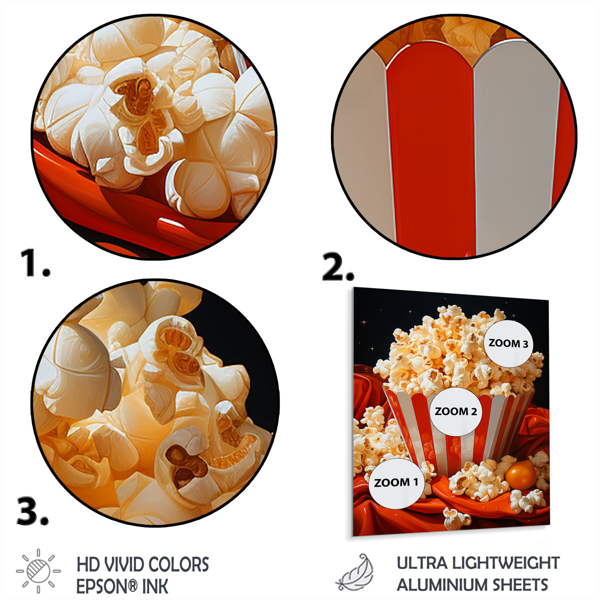 Mercer41 Carnival Kernels Bright Pop Corn Fiesta III - Popcorn Metal ...