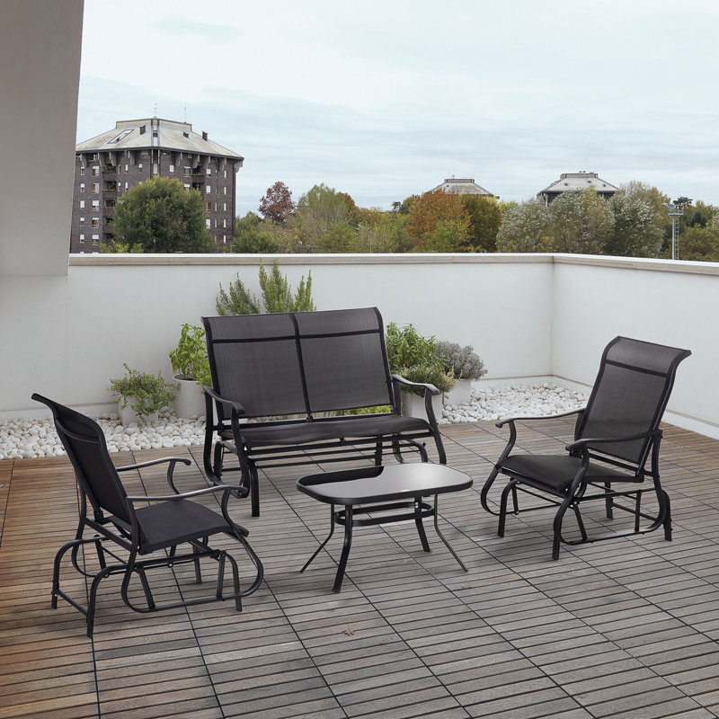 Red Barrel Studio® Metal 4 - Person Seating Group | Wayfair