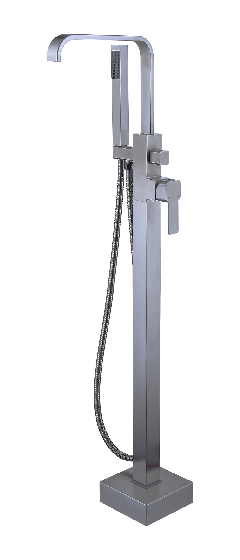 Averen Inc Kebo Floor Mounted Tub Spout with Diverter and Handshower ...