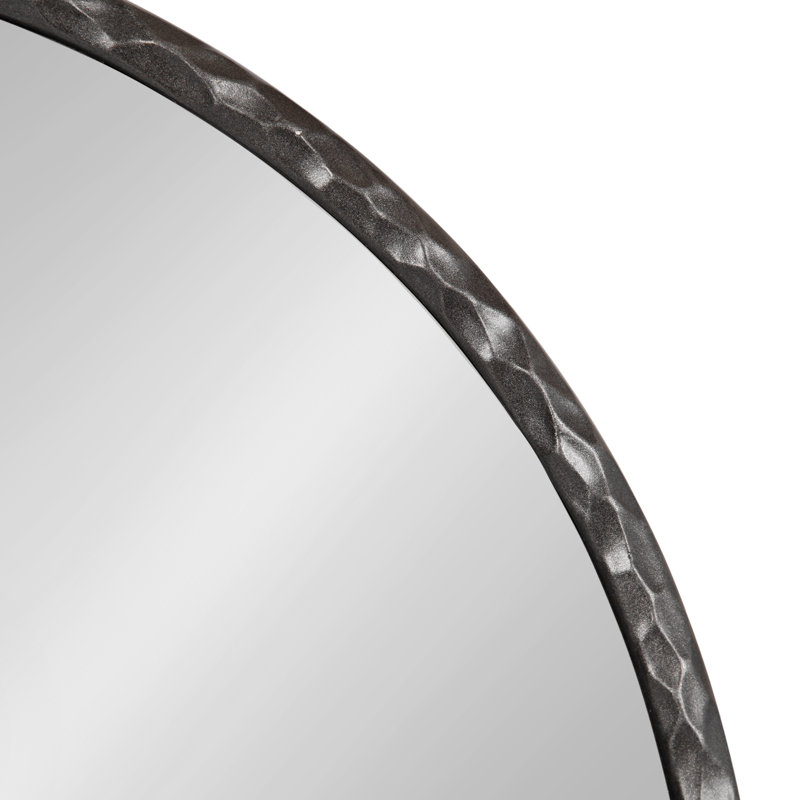 17 Stories Round Textured Wall Mirror | Wayfair
