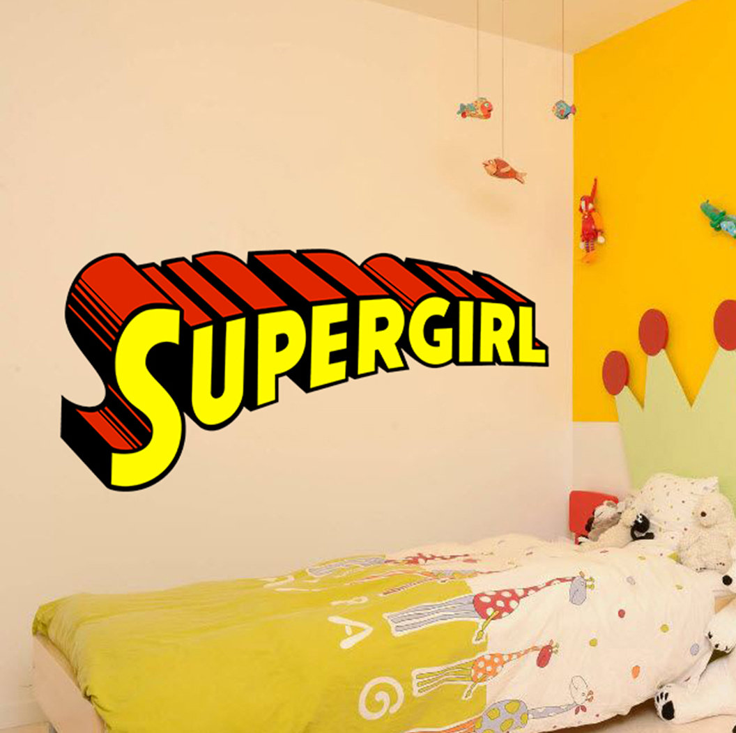 Zoomie Kids Supergirl Decal, Supergirl Sticker, Supergirl Wall Decor ...