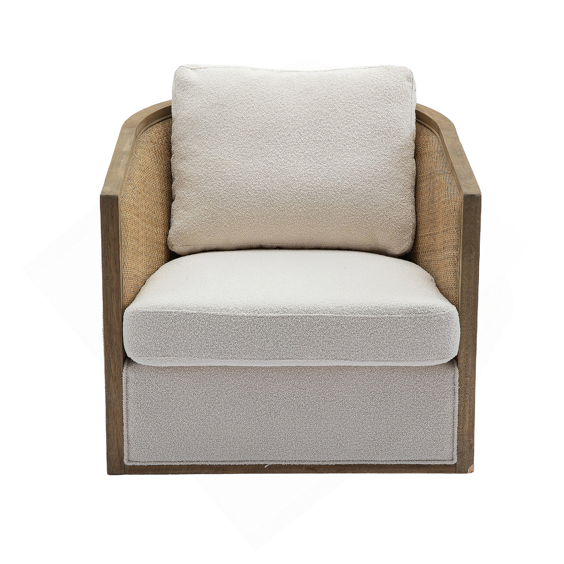 Rosecliff Heights Swivel Barrel Chair, Comfy Round Accent Sofa for ...