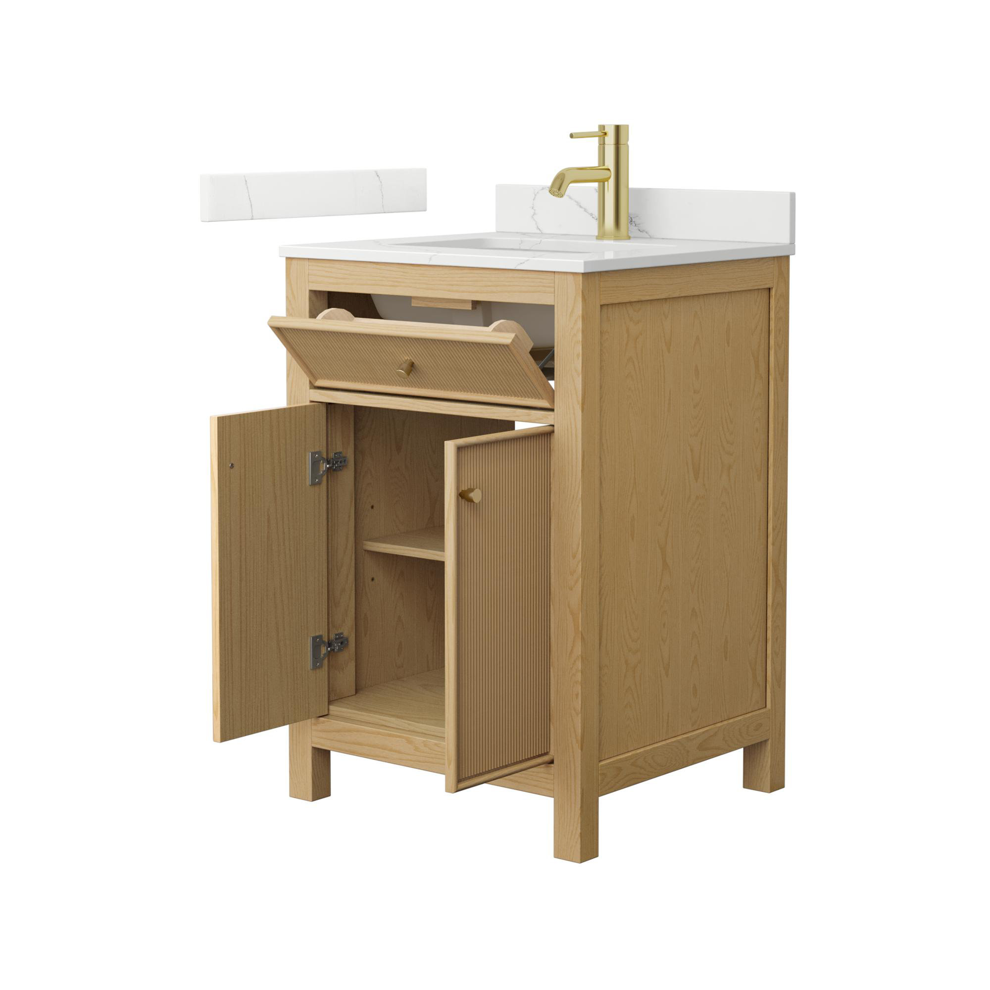 Wyndham Collection Pendry 24" Freestanding Single Bathroom Vanity with ...