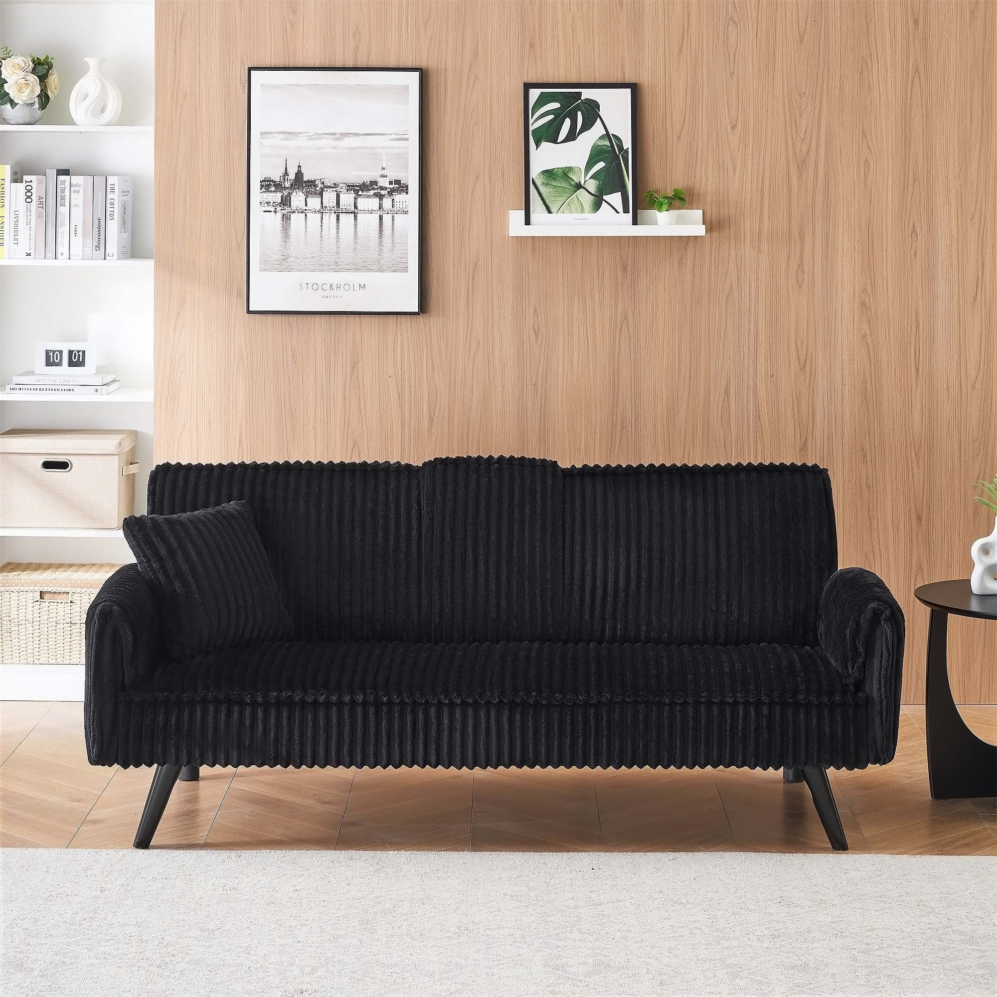 George Oliver Versatile Corduroy Sofa for Living Room and Bedroom with ...