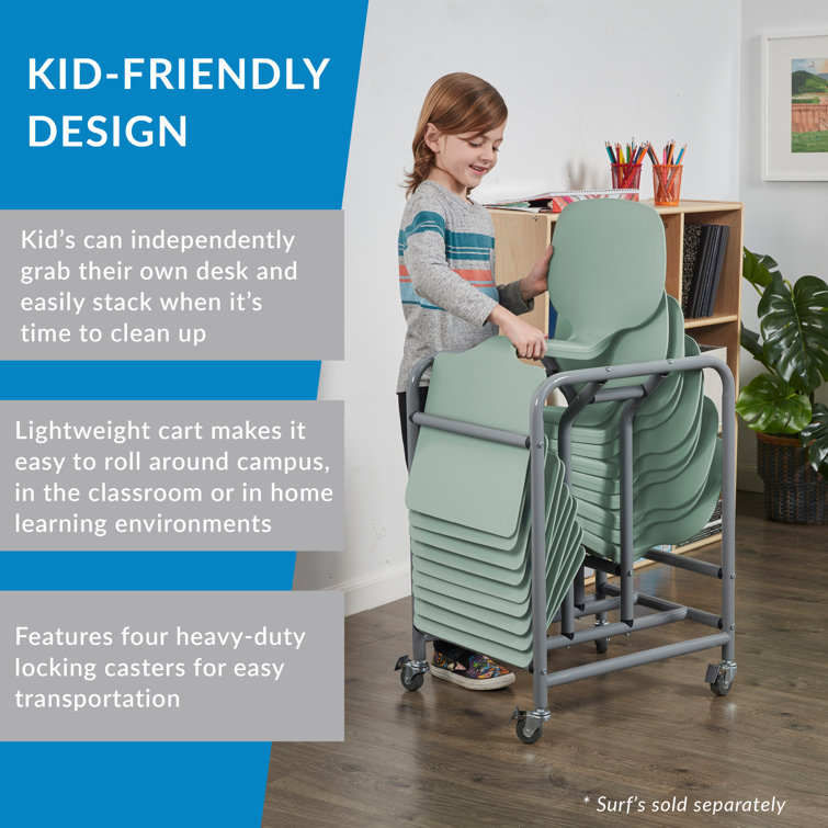 ECR4Kids The Surf Storage Rack, Stores 10 Portable Lap Desks, Flexible ...