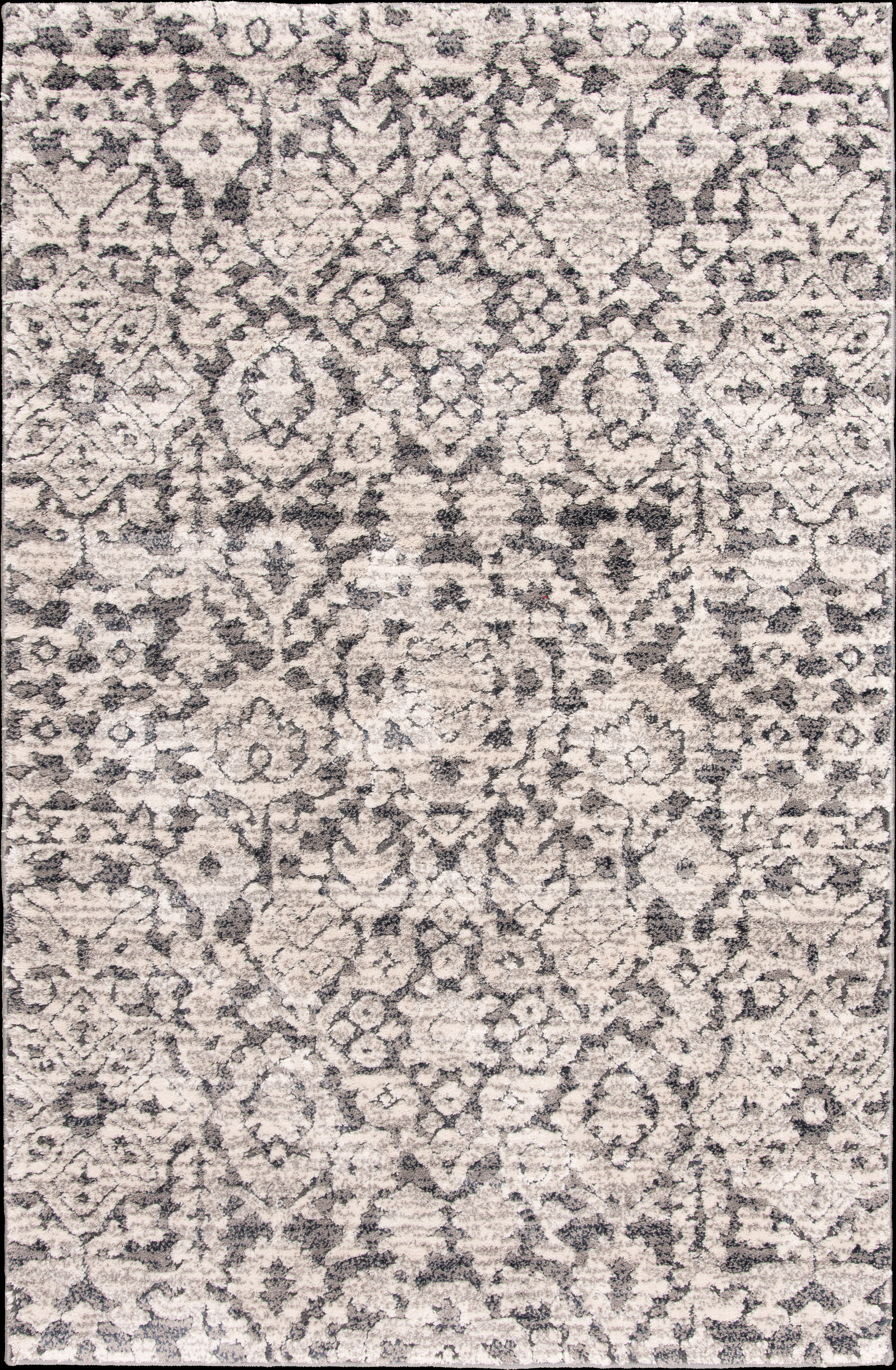 Bungalow Rose Purdue Tevin Off White/Grey Global Indoor Polyester Area ...