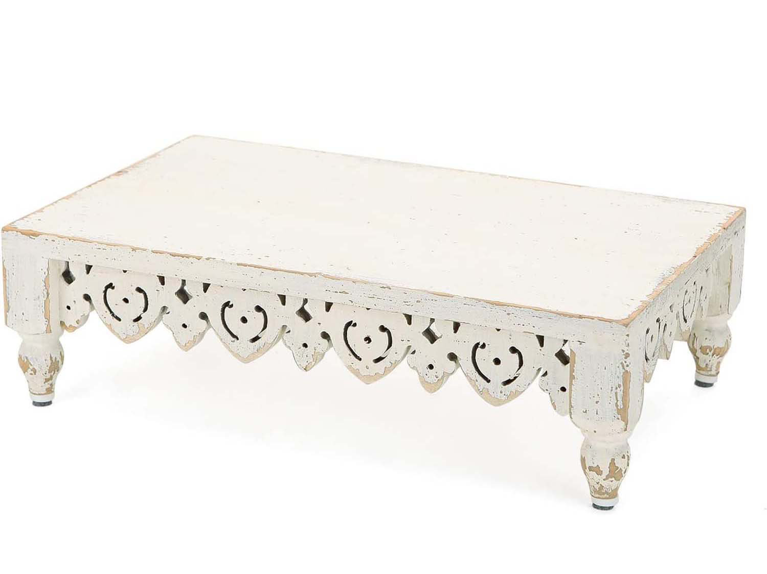 One Allium Way Wood Display Riser For Kitchen Counter, Farmhouse Rustic ...