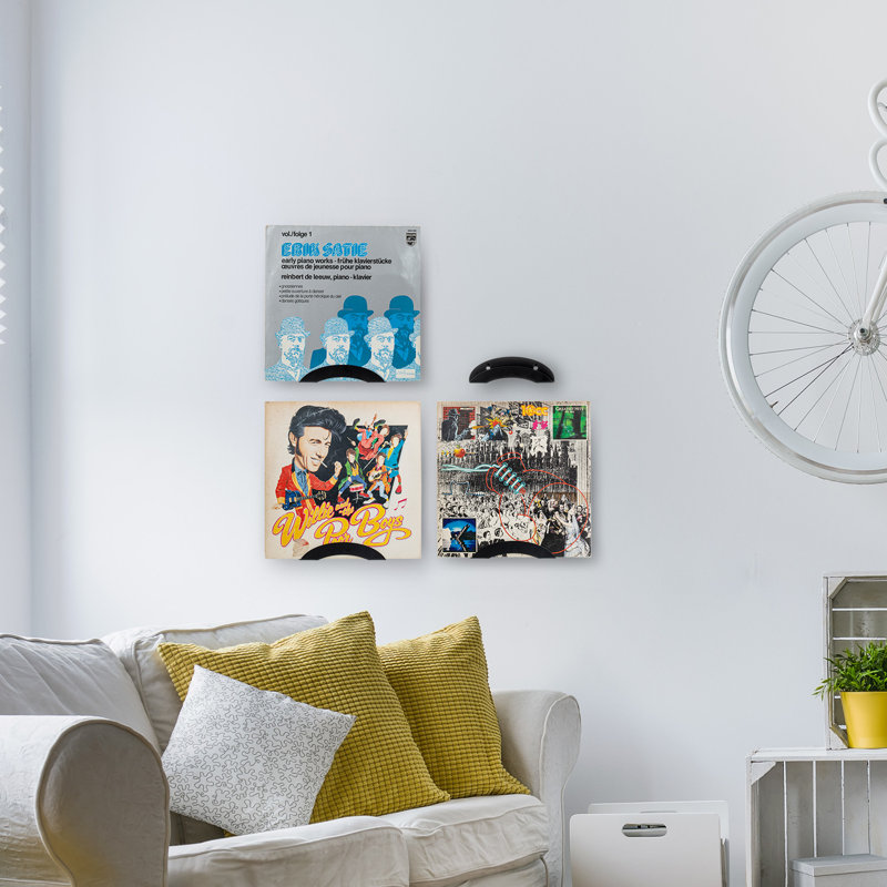 Ebern Designs Metal Vinyl Record Album Wall Mounted Media Storage | Wayfair